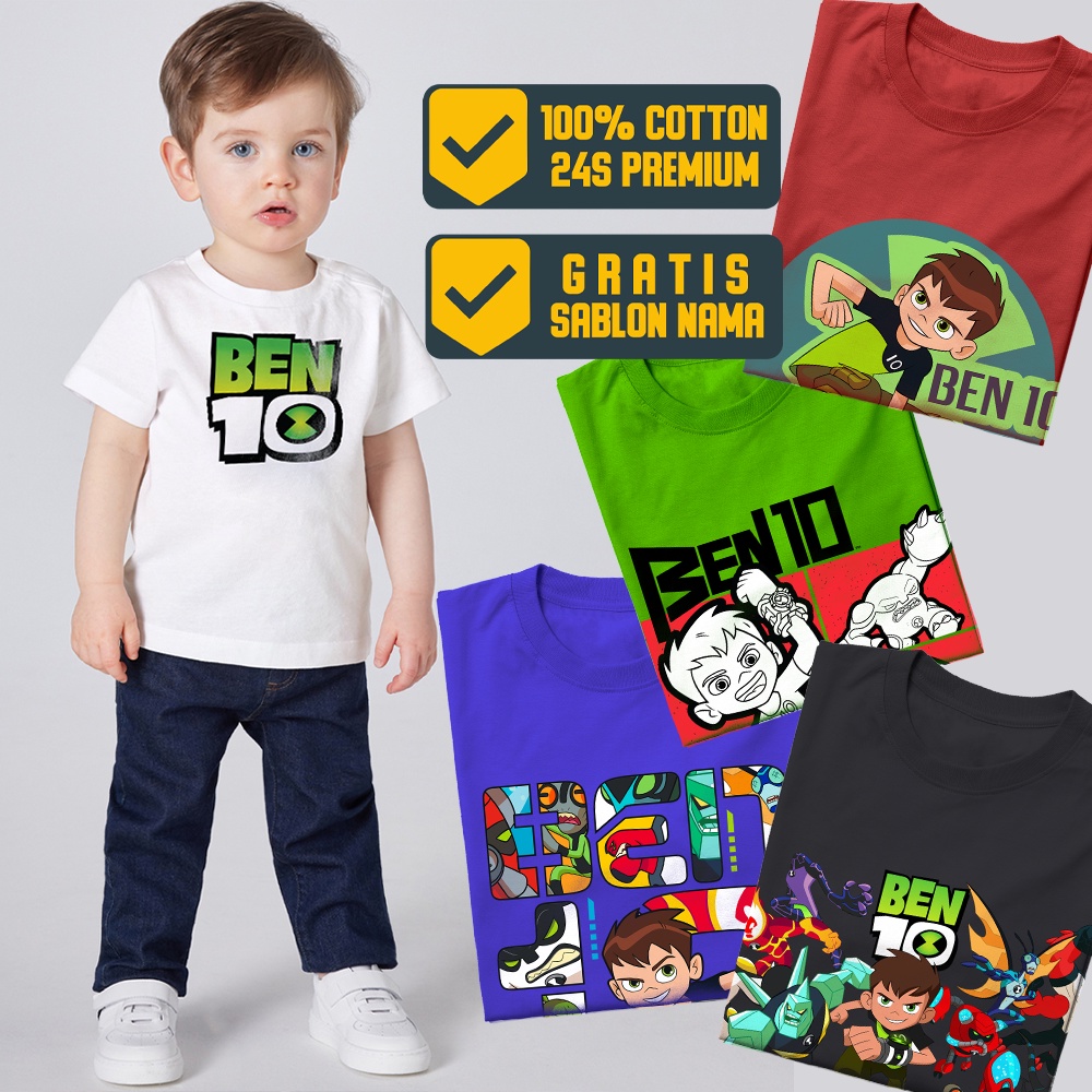Ben10 - Ben 10 Boys' Shirt with Birthday Name Screen Printing | Shopee ...
