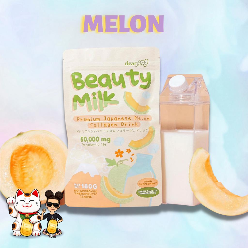 Dear Face Beauty Milk Premium Japanese Melon Collagen / Strawberry ...