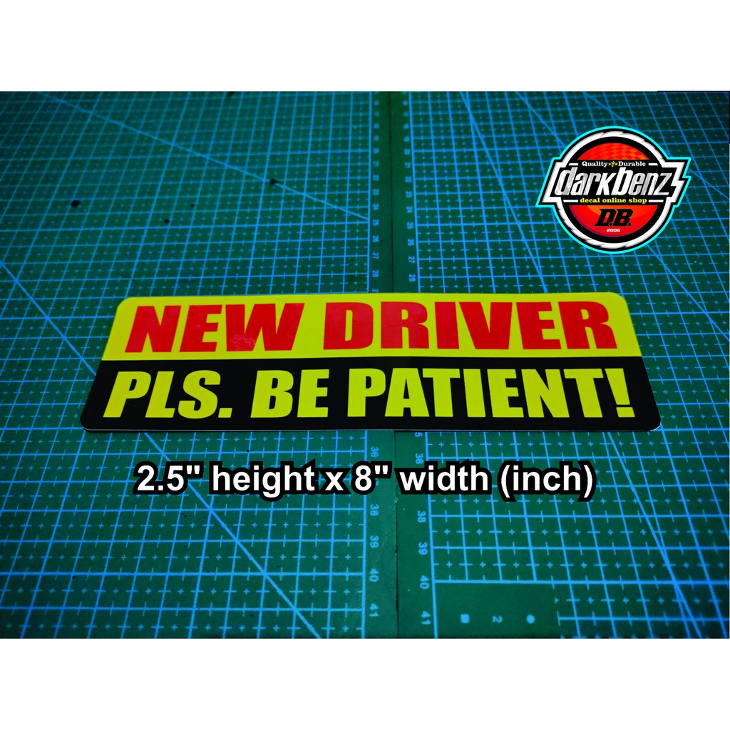 NEW DRIVER SIGN for Elderly Student Lady Sticker Decal Sign for Car ...