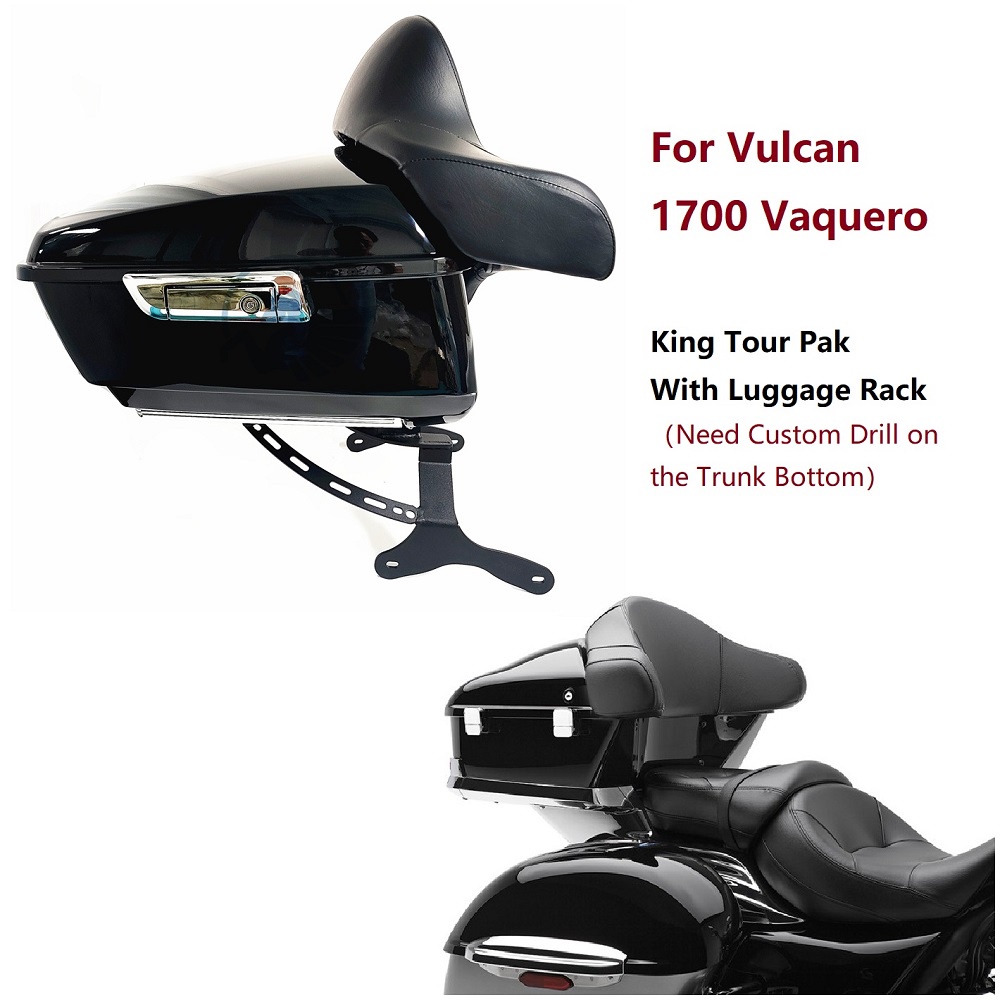 King Tour Pak Pack Top Case Trunk with Luggage Rack for Kawasaki Vulcan ...