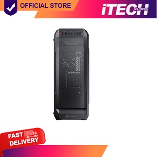 COUGAR MX331 MESH-G ARGB MID-TOWER GAMING CASE W/LED STRIPS/TG/1*FAN ...