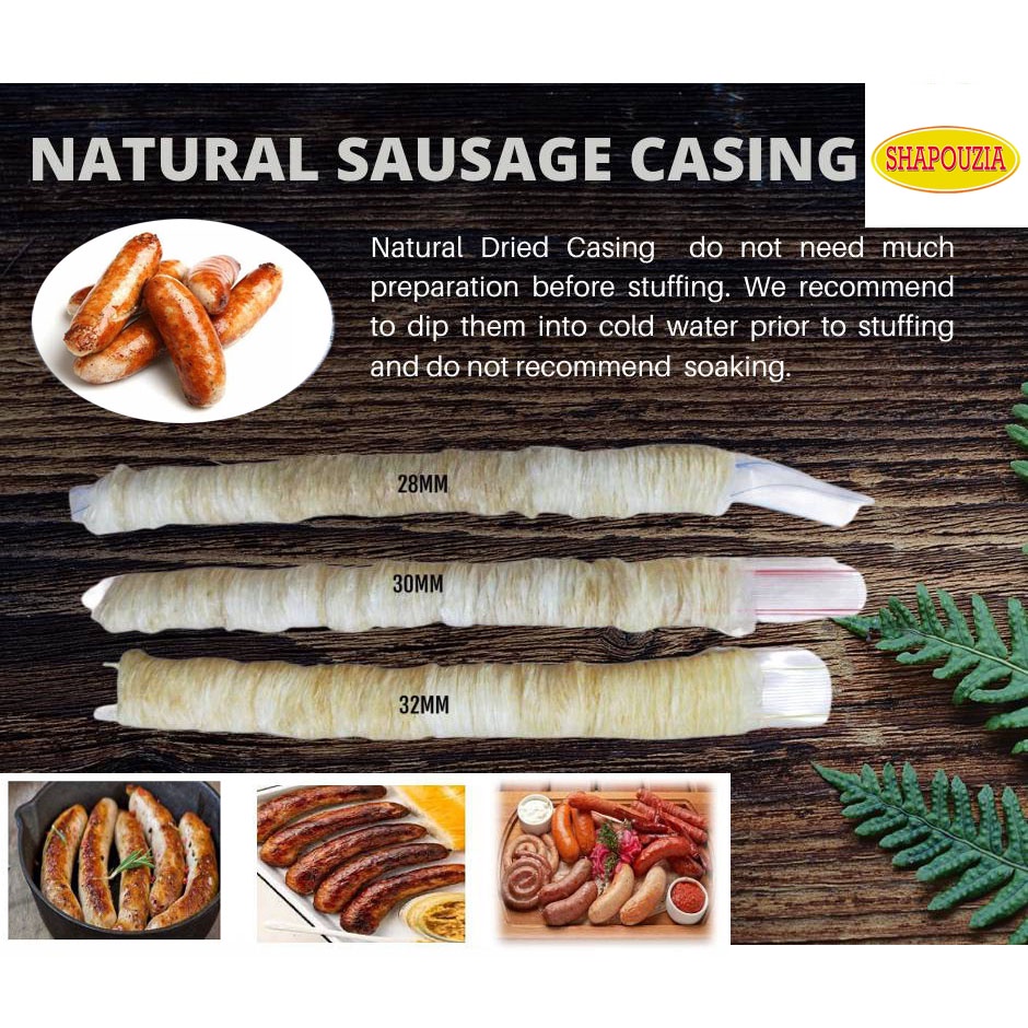 8 Meters Edible Natural Dried Longganisa / Sausage Casing | Shopee ...