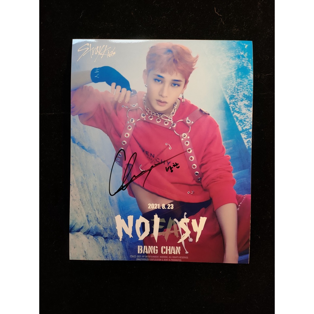 Stray Kids bang chan Fangcan Autographed Photo Regular 2 NOEASY Concept ...