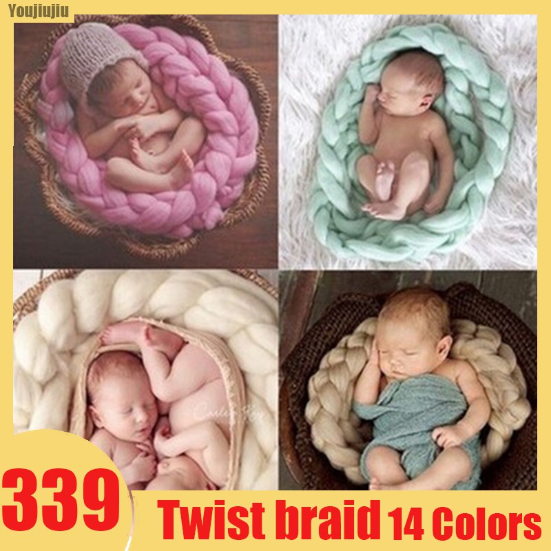 Hand-Woven Baby Blanket Dough-Twist Style Plaits Photography Props ...