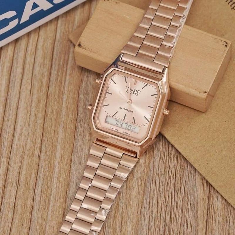 Casio Vintage Dual Time Unisex | Shopee Philippines