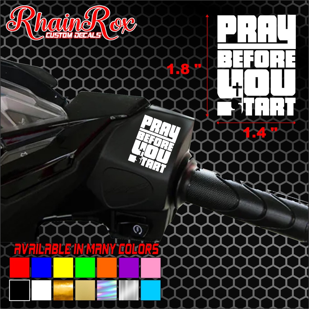 pray before you sticker for motorcycle waterproof | Shopee Philippines