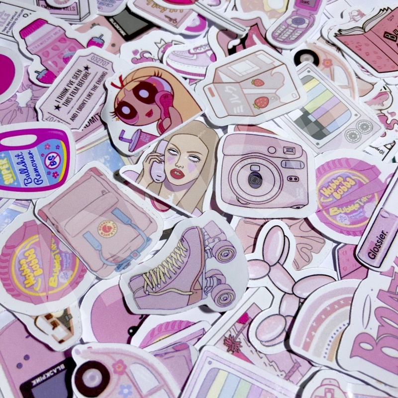 (50pcs) Random Pink Stickers for Freebies/Giveaways | Shopee Philippines