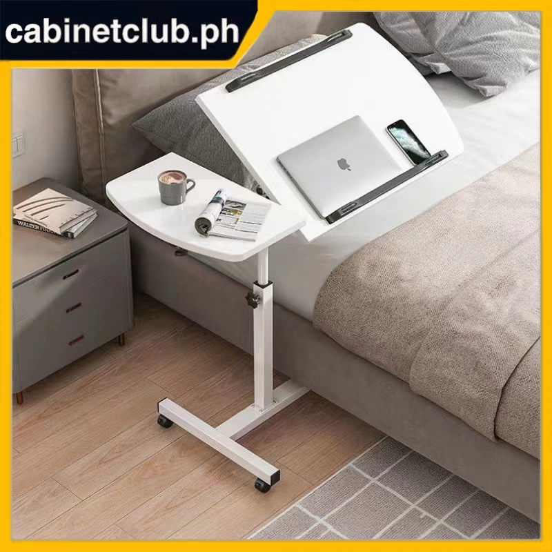 COD Adjustable Height 360° Rotating Bedside Table with Wheels ...