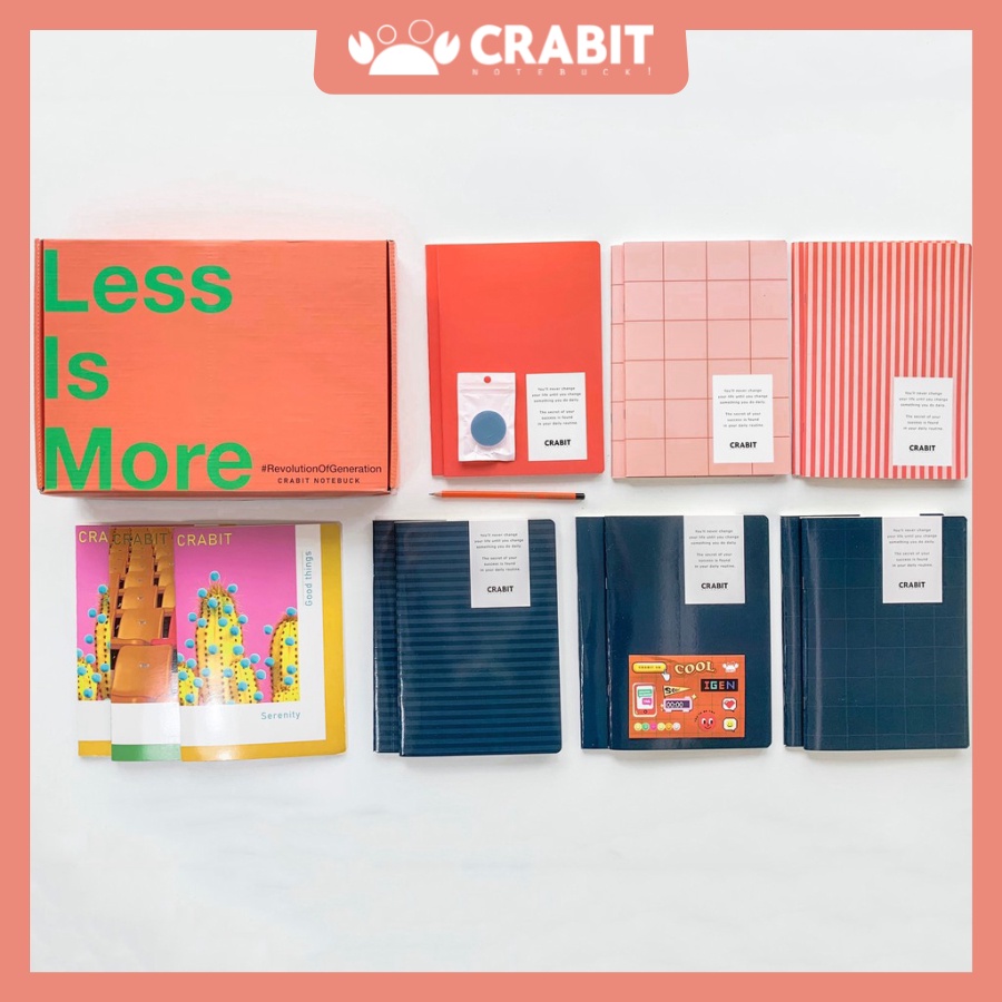 Combo of 15 horizontal notebooks, 9 designs - Crabit Lessismore ...