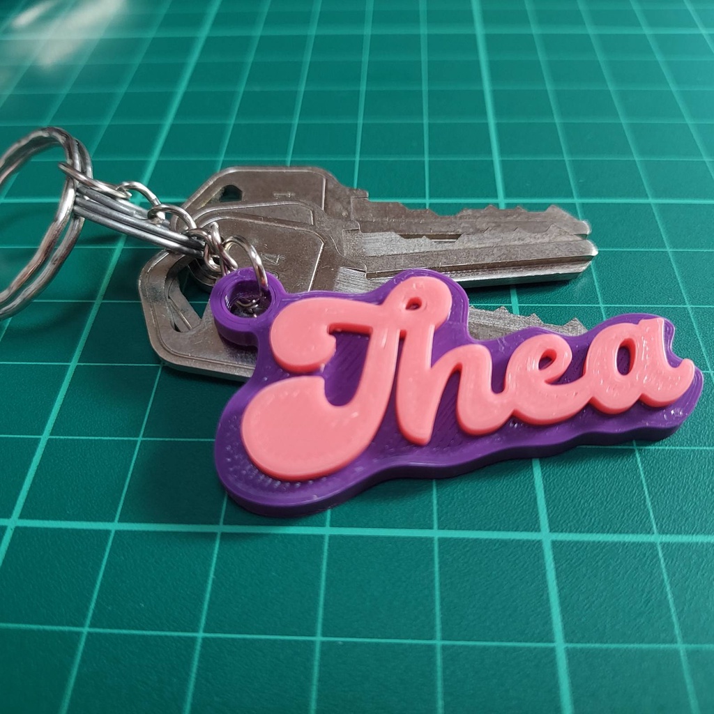 3D Printed Personalized Keychain for gift or party bag - Design 4 ...