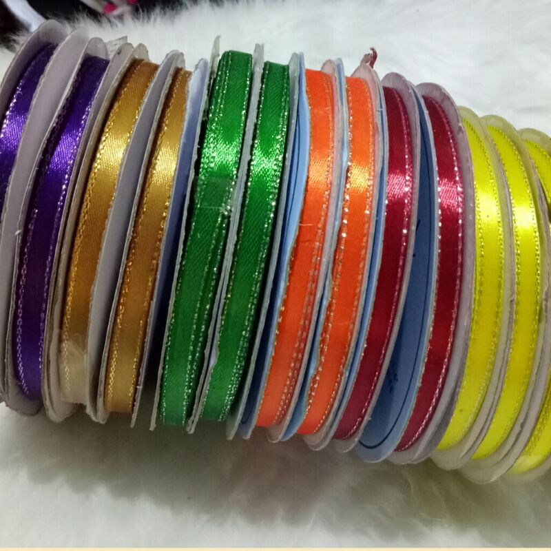 Satin ribbon with lining double edge-50yards/roll | Shopee Philippines