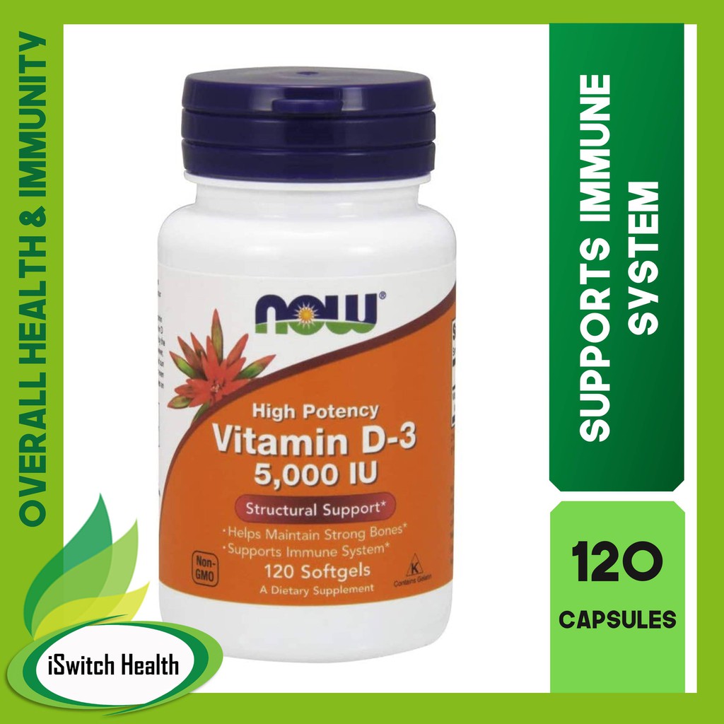 NOW Foods Vitamin D-3 (5,000 IU) | Immunity Booster | Shopee Philippines