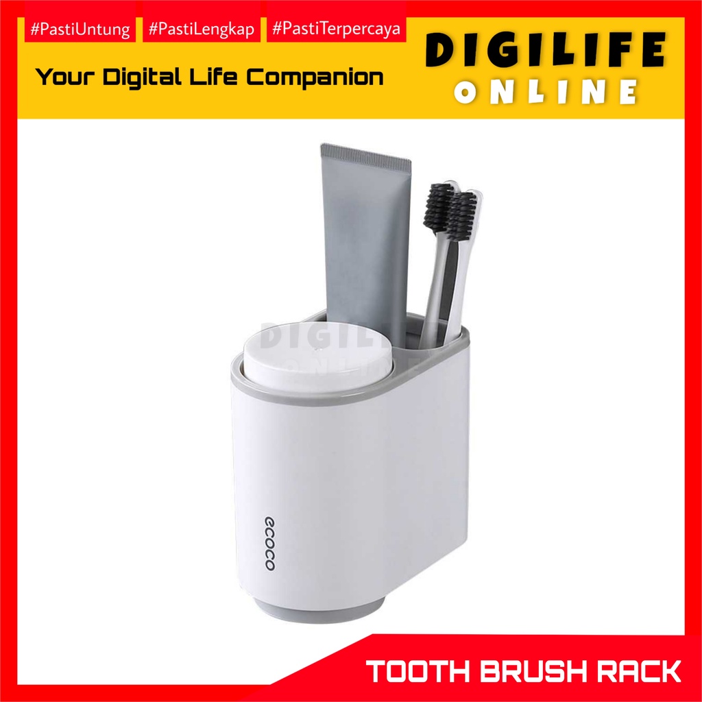 Toothbrush Rack Magnetic Glass Toothpaste Dispenser Toothpaste Hanger ...