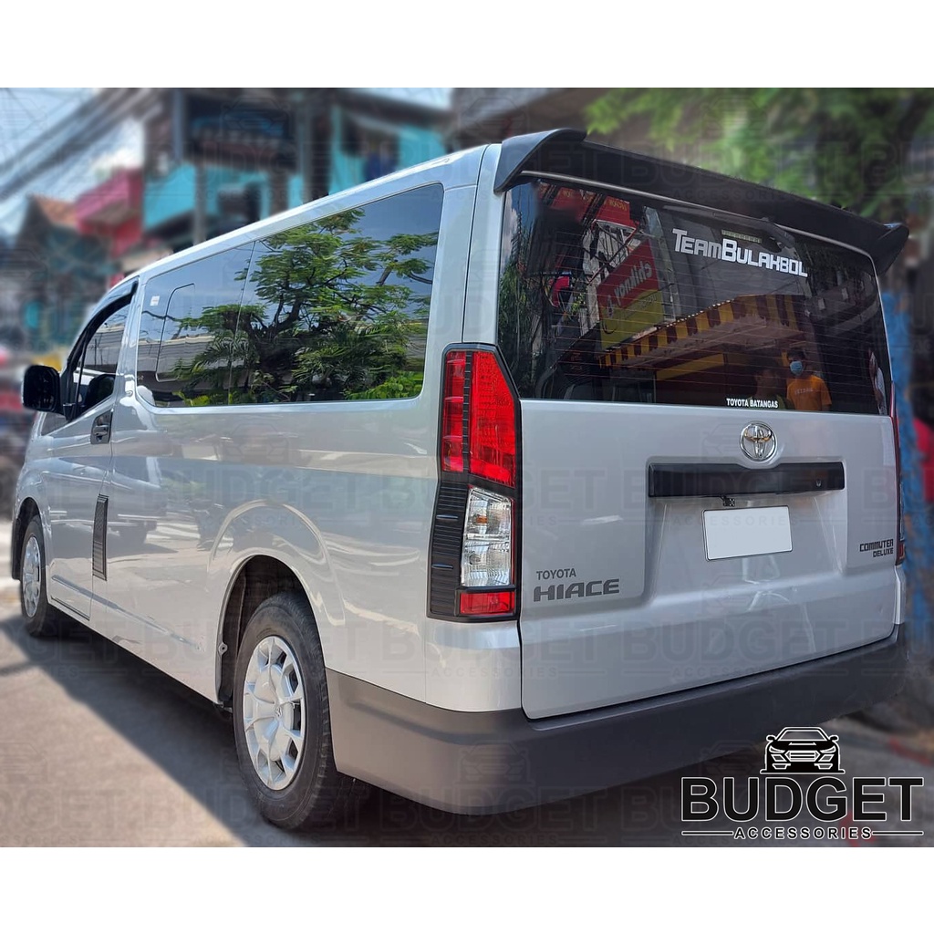 Matte Black Spoiler for Toyota Hiace Deluxe 2019 to 2020 | Shopee ...