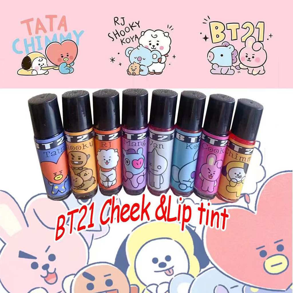 KOREAN BTS BT21 CHEEK&LIP TINT ORGANIC LIP TINT 10ML | Shopee Philippines