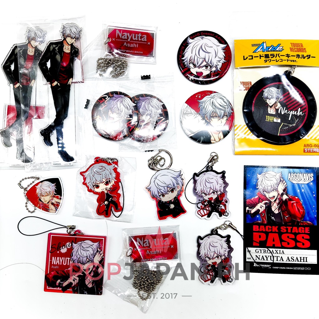 Gyroaxia Nayuta Anime Goods Acrylic Keychain Stand Can Badge Rubber ...