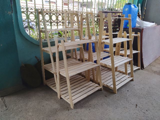 Wooden plant rack palochina 3Layers racks (disassemble) | Shopee ...