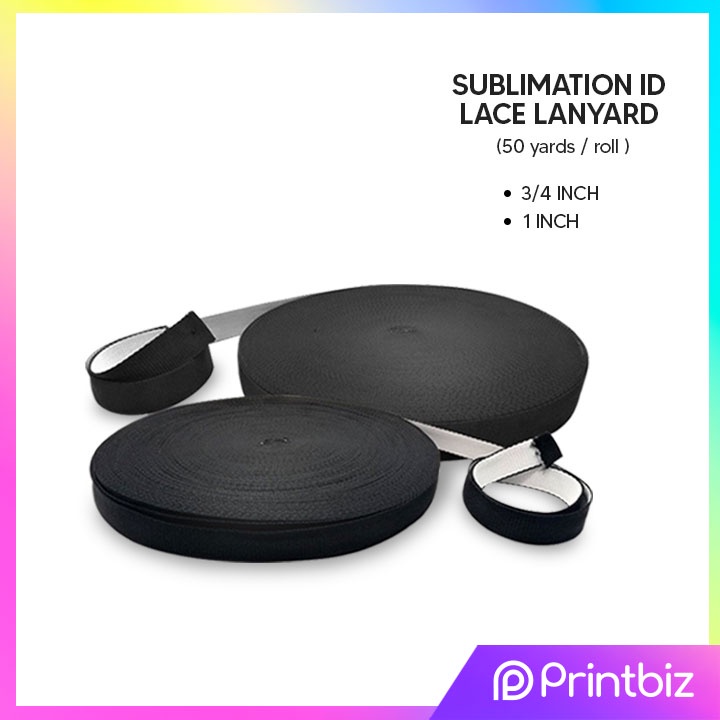 Black Matte Sublimation ID Lace | Lanyard Lace for ID Lace Making ...