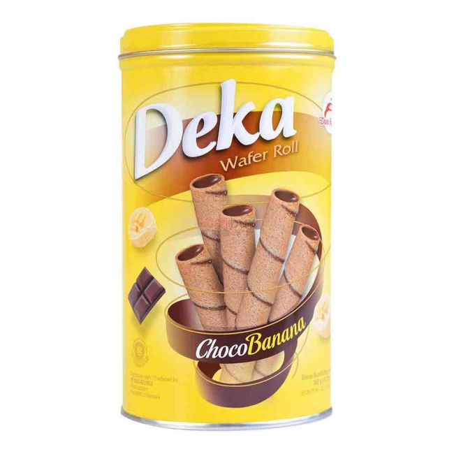 Deka Wafer Roll Choco Banana - Can 360g | Shopee Philippines