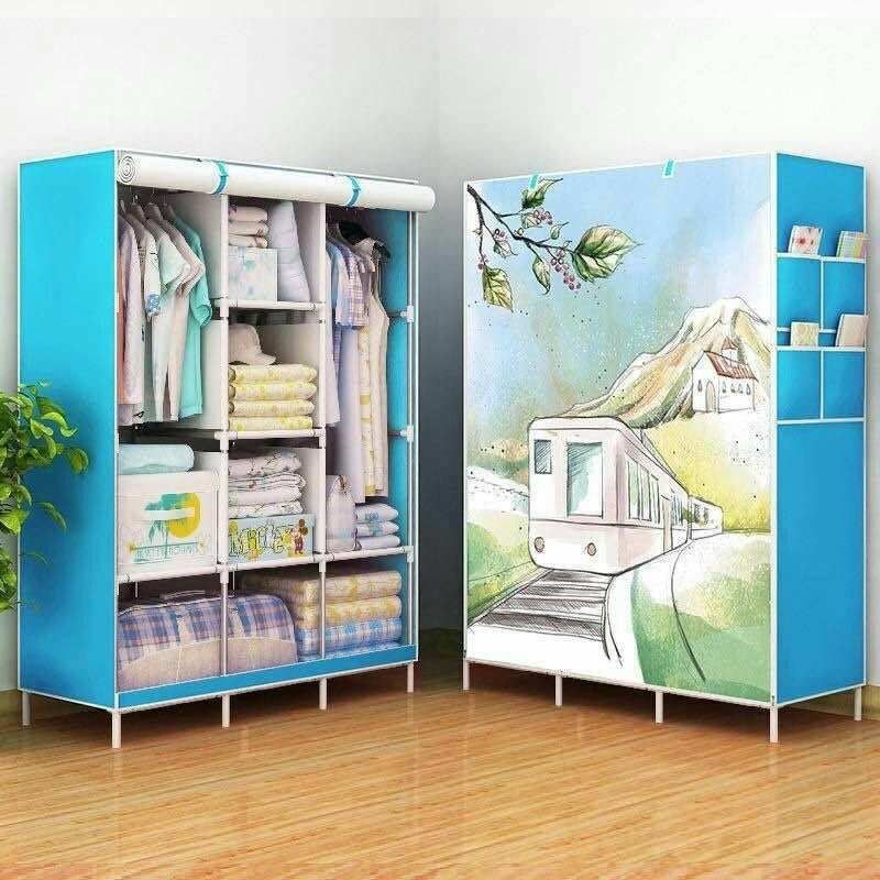 3D Design Big Size Wardrobe Cabinet Zipper Clothes Storage ...