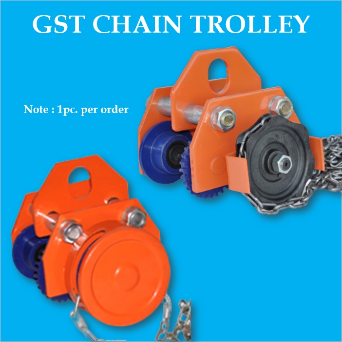3-5 Tons GST Plain Chain Trolley Geared Chain Trolley Manual Driving ...