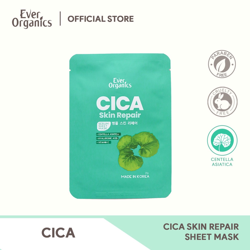 Ever Organics Serum Sheet Mask – Cica Skin Repair | Shopee Philippines