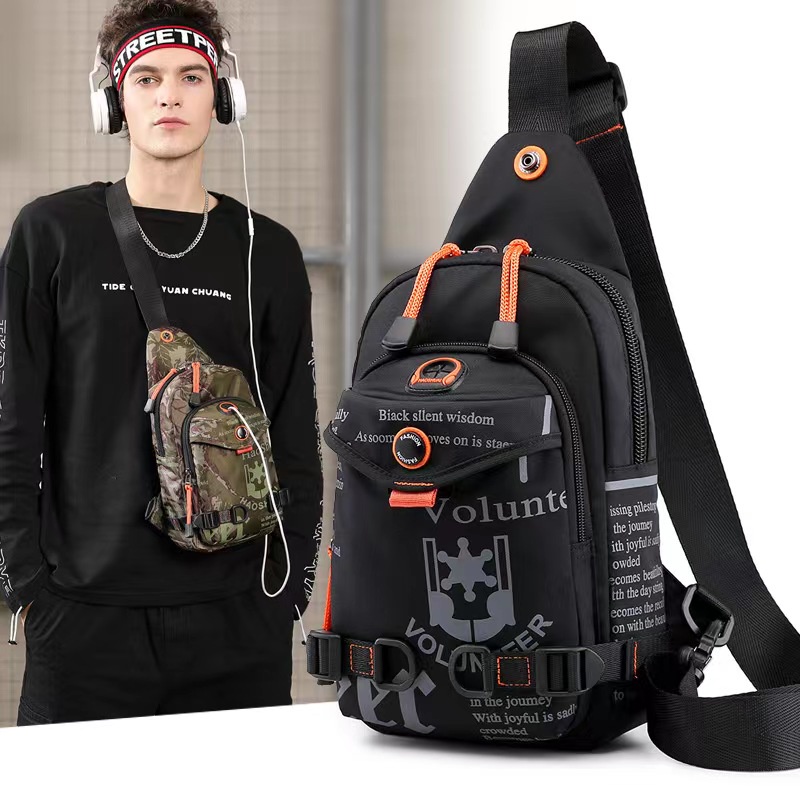 Answer1998 Men's Chest Bag Casual One-shoulder Diagonal Bag Fashionable ...