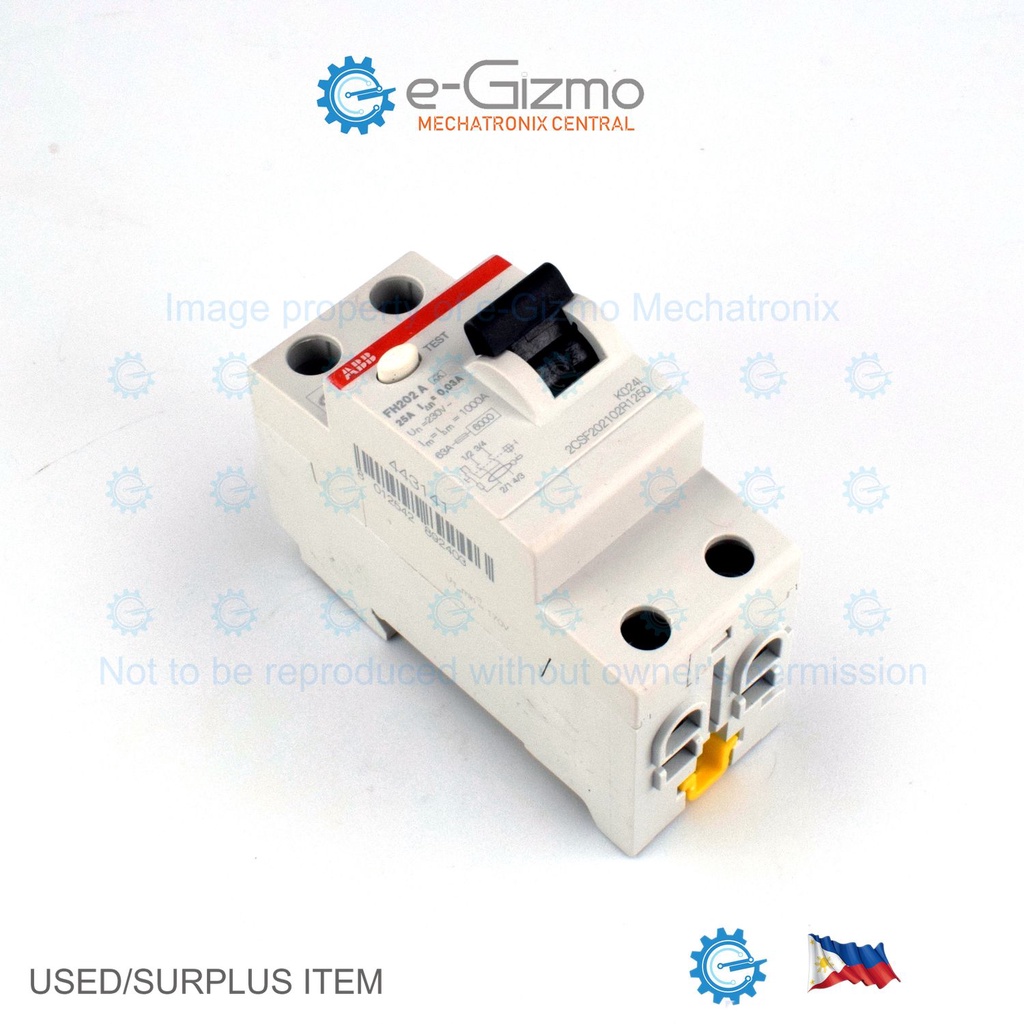 ABB 2-pole 25A Residual Current RCCB ELB GFI Circuit Breaker FH202 [Surplus] | Shopee Philippines