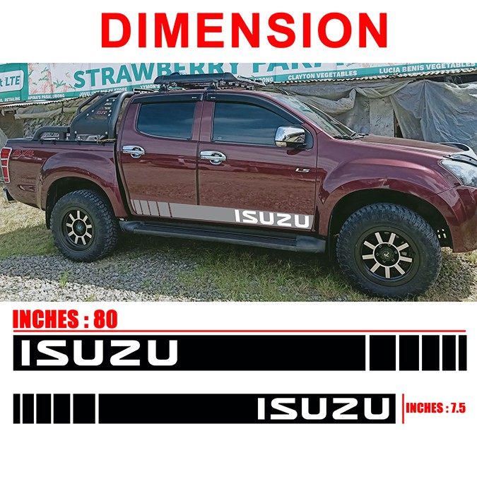 ISUZU DMAX VINYL STICKER (2 pcs) | Shopee Philippines