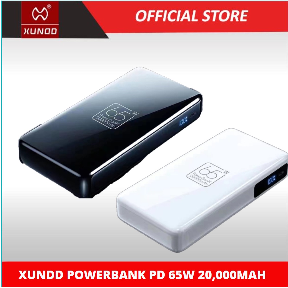 XUNDD POWER BANK 65W PD Quick Charge 20000mAh high capacity For phone ...