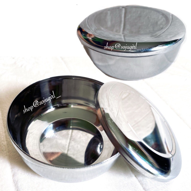 Korean Stainless Steel Rice Bowl with Lid | Shopee Philippines
