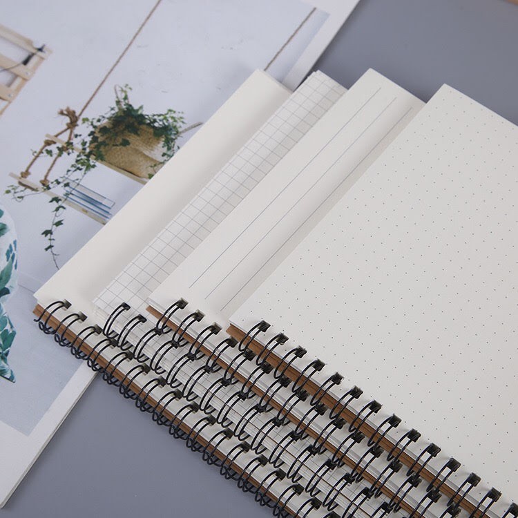 Kraft Spiral Notebook - Lined/ Dotted/ Grid sheets | Shopee Philippines