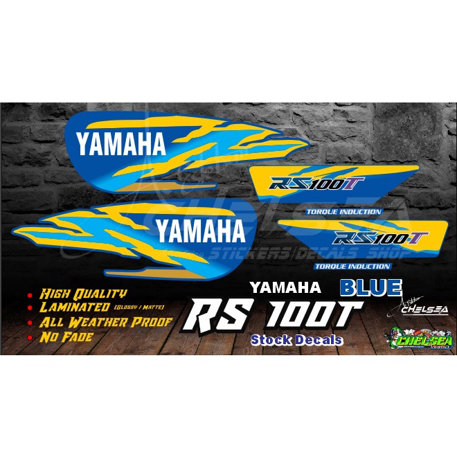 Yamaha RS 100T Stock Decals / Stickers with freebies sticker | Shopee ...
