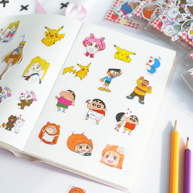 Handbook Sticker Set 100 Sheets Cheap One Decorative Small Pattern Cute ...