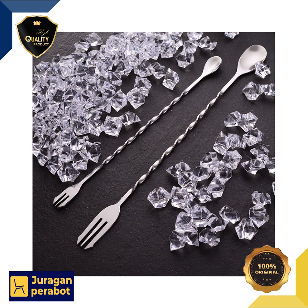 Long Handle Cocktail Mixing Drink Stirring Spoon for Barista Cafe ...