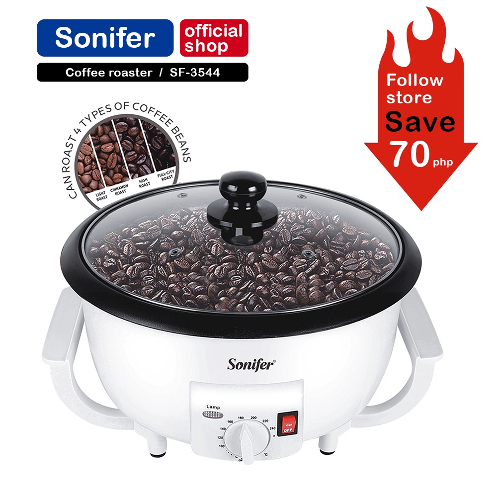 Sonifer Coffee Roaster Machine Home Coffee Beans Baker With Temperature ...