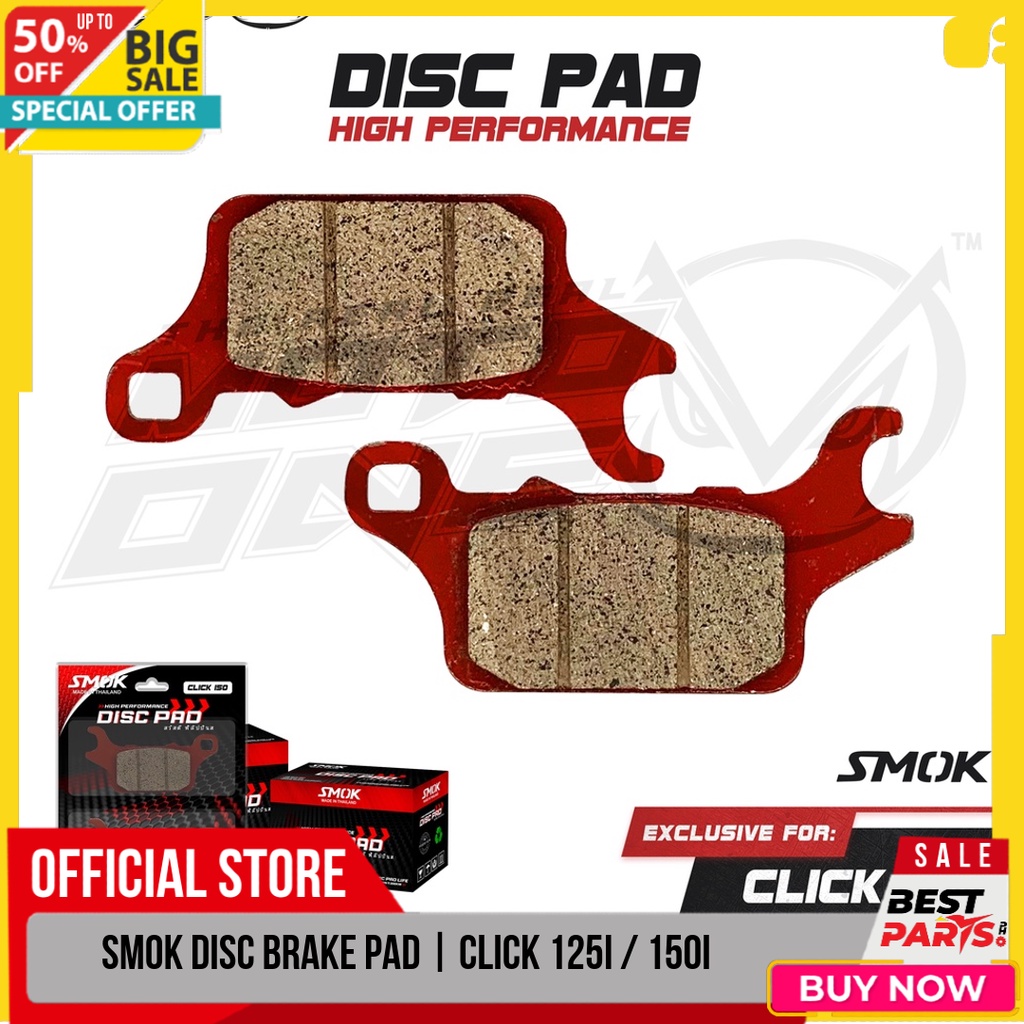 SMOK BRAKE PAD DISC PAD for CLICK V2 GC 125i / 150i (THAILAND) | Shopee ...