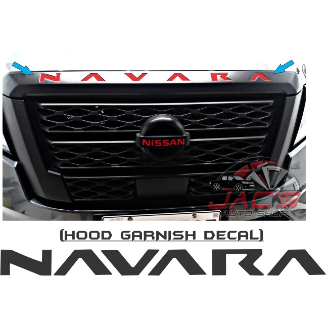 Navara 2021-2025 Hood Garnish Sticker/Decal Quality Waterproof Vinyl ...