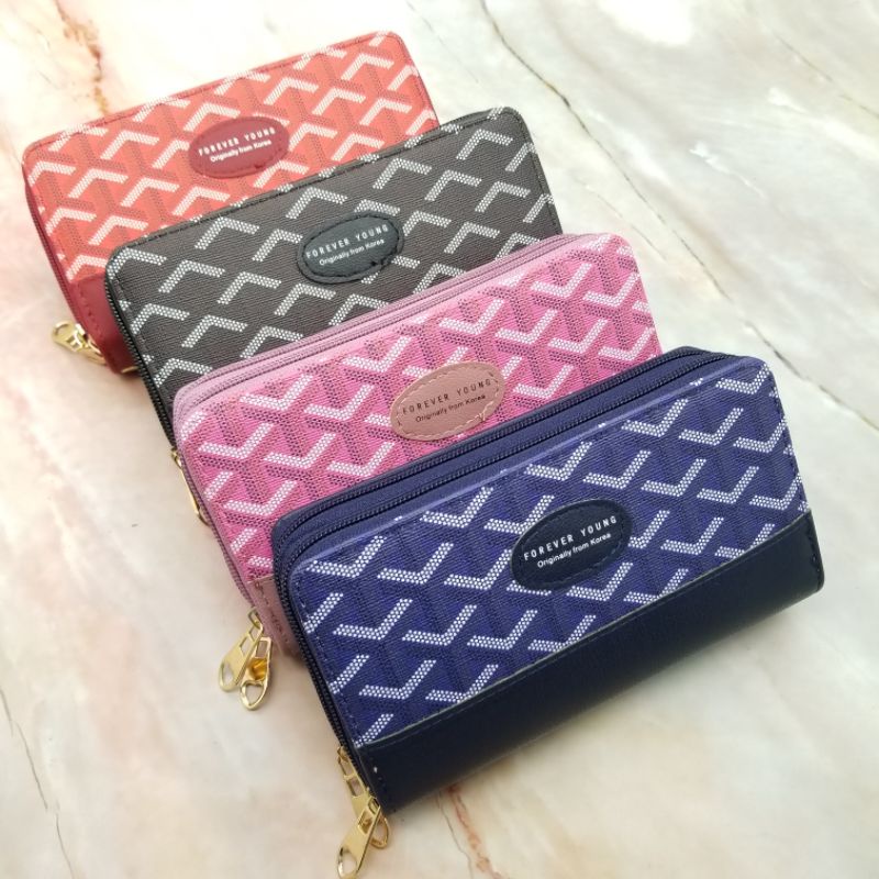 lds fashion double zipper cp pouch wallet # | Shopee Philippines