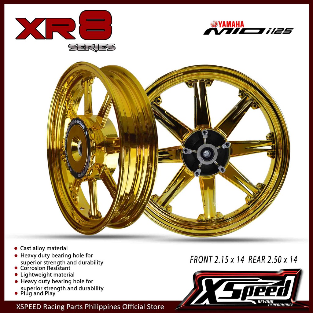 XSPEED MAGS XR8 CHROME ORANGE FOR MIO i 125 / MIO 125 | Xspeed ...