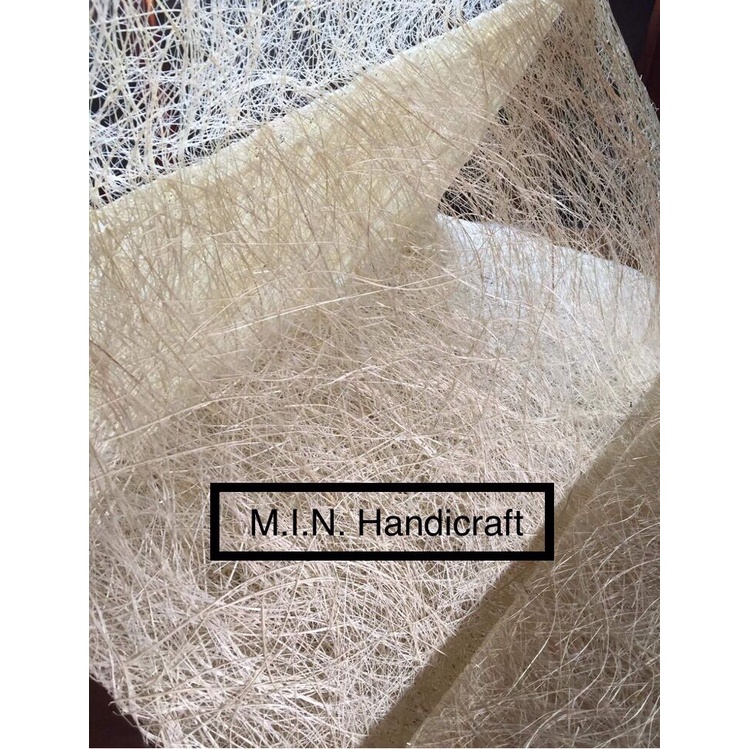 Natural Abaca Scrunch Fiber Mat Sheet 19 Inches x 5 Yards Flower ...