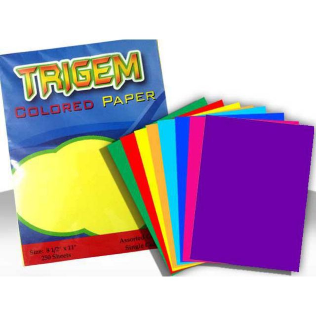 Trigem Colored Paper Short Long Assorted Colors 250pcs Shopee Philippines