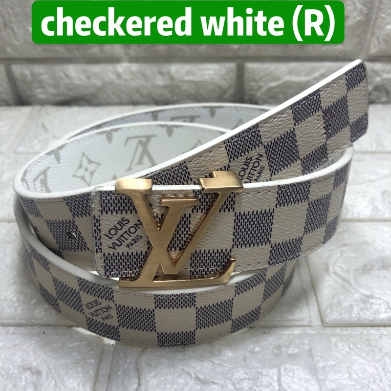 belt checkered white (reversible) | Shopee Philippines