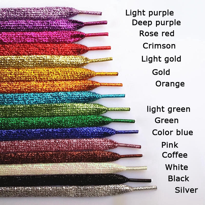 1 pair Fashional Sparkle Bling shoe string Glitter Shoelaces 14 colors ...