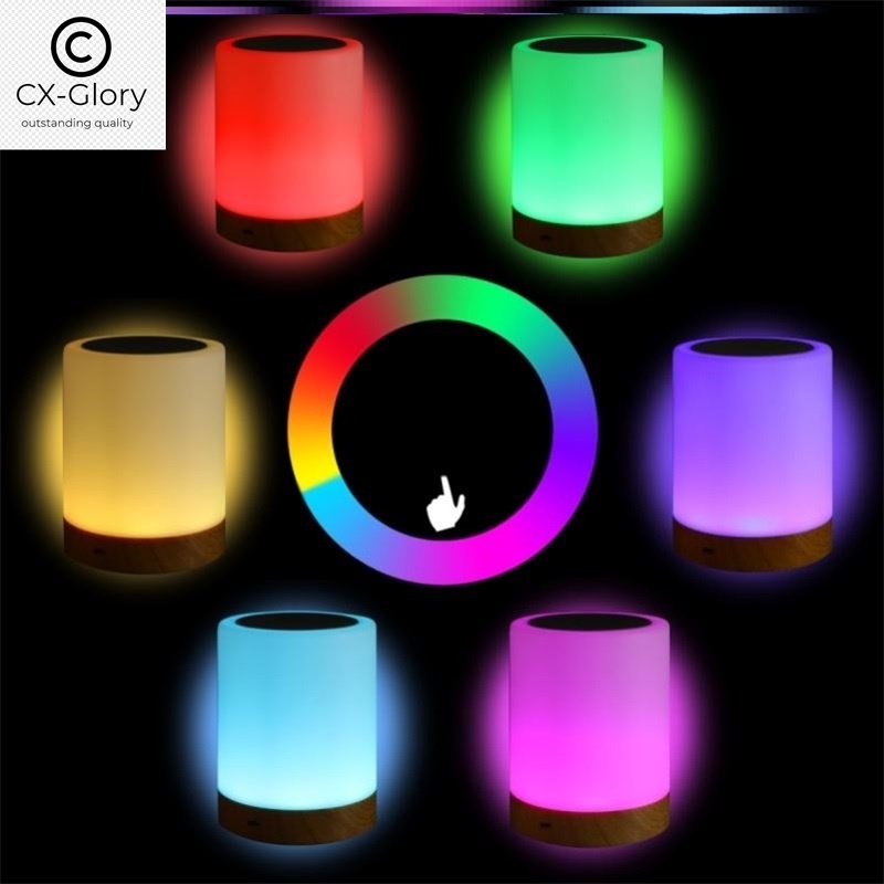 Colorful color-changing romantic warm light wood grain charging bar ...