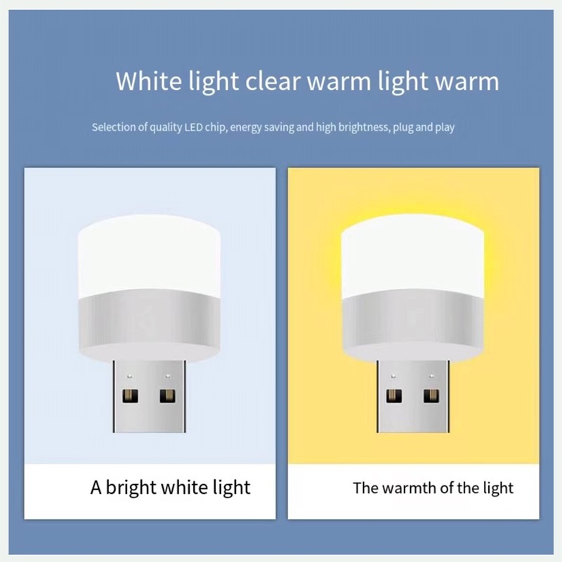 USB Plug Lamp Computer Mobile Power Charging USB Small Book Lamps LED ...