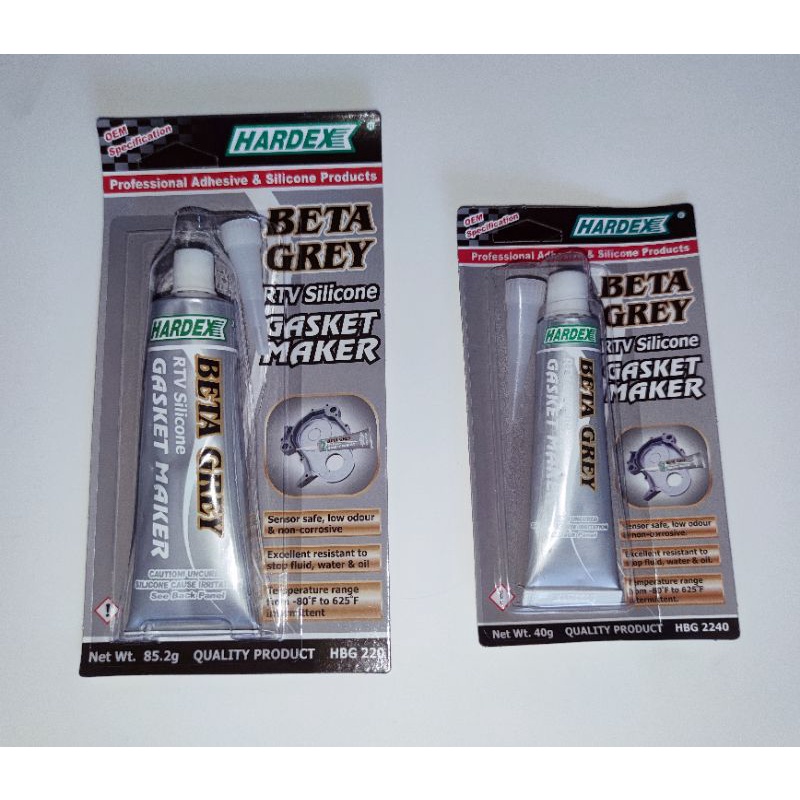 Original HARDEX Beta Grey RTV Silicone Gasket Maker 85.2g / 40g ...