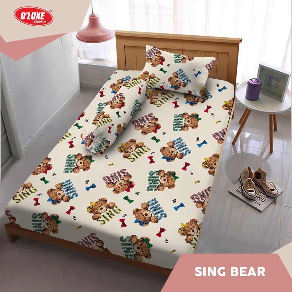 Kintakun Dluxe SUPER SINGLE Bed Sheet Size 100x200 cm - Sing Bear ...