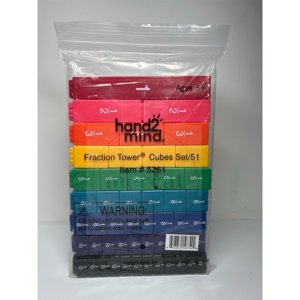 hand2mind Fraction Tower Fraction Cubes Ages 8+ 51 pieces 183g | Shopee ...