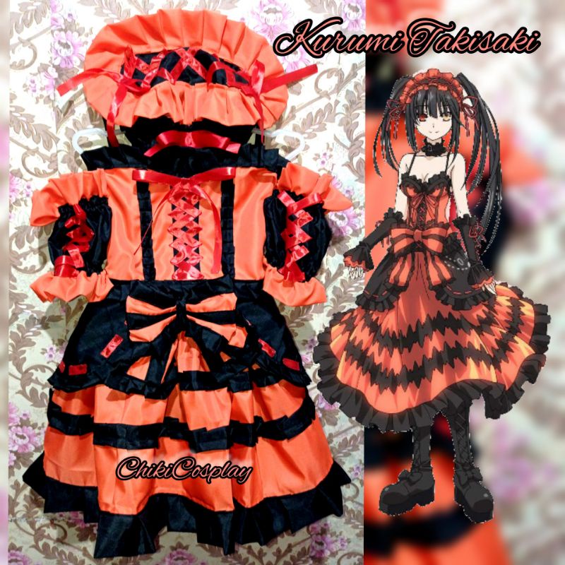 KURUMI TOKISAKI COSTUME COSPLAY DATE A LIVE INSPIRED | Shopee Philippines